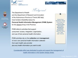 User-centered Design of a PHR: Traditional Web Forms vs. Wizard Forms ...