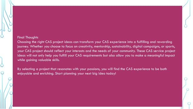 5 Creative CAS Project Ideas for Students.pptx