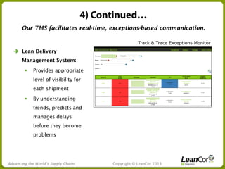 LeanCor Logistics Webinar: 5 Critical Components of a Lean Logistics ...
