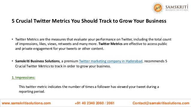 5 Crucial Twitter Metrics You Should Track to Grow Your Business | PPT
