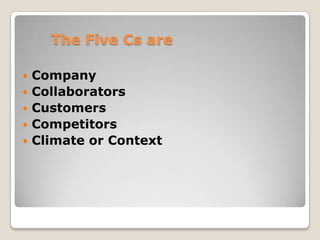 5 Cs of Marketing Assignment Help | PPTX