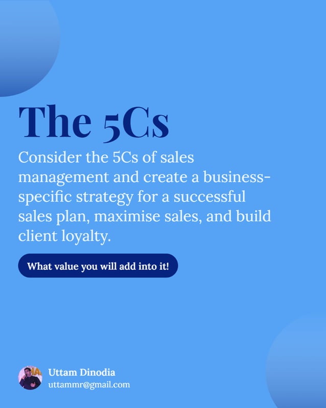 5Cs of Sales Management | PDF
