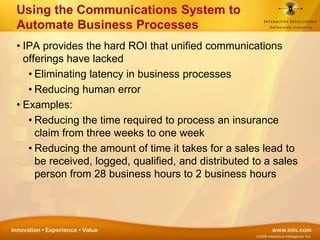 Communications-Based Process Automation (CBPA) | PPT