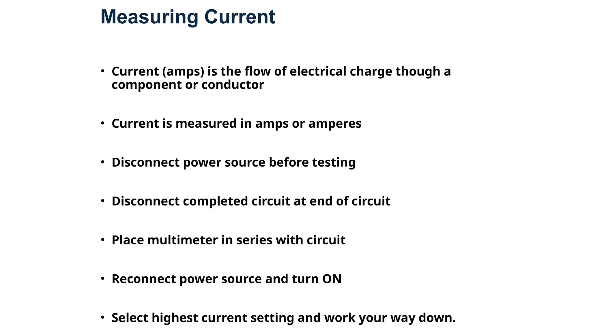 Current and Voltage Measurement - Using a Multimeter | PPTX