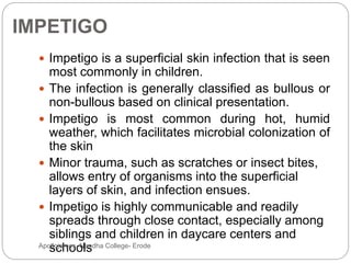 IMPETIGO- SKIN DISORDER-APOLLOJAMES | PPTX
