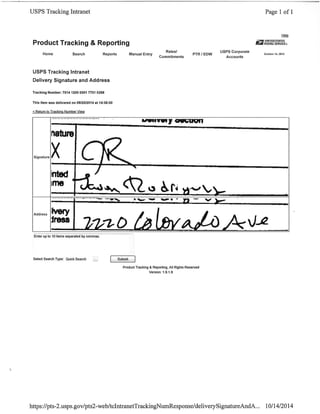 Verve Music Records USPS Evidence | PDF