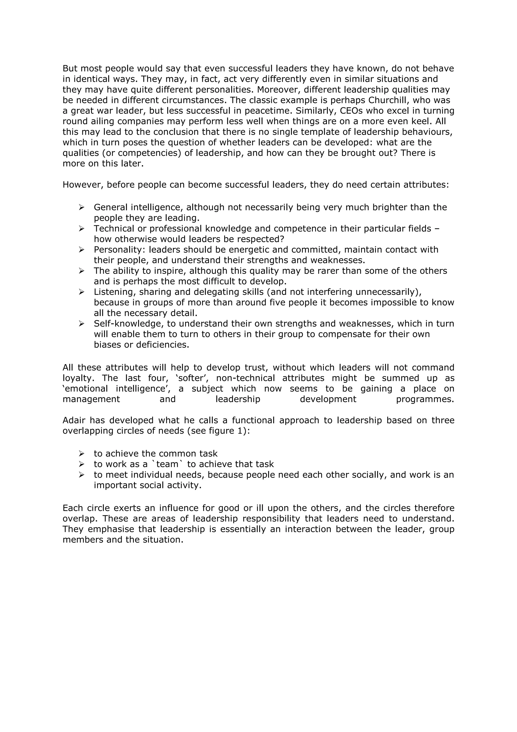 Leadership for Success is Building Trust | PDF