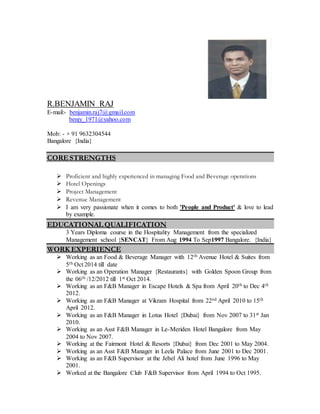 BENJAMIN RESUME | PDF