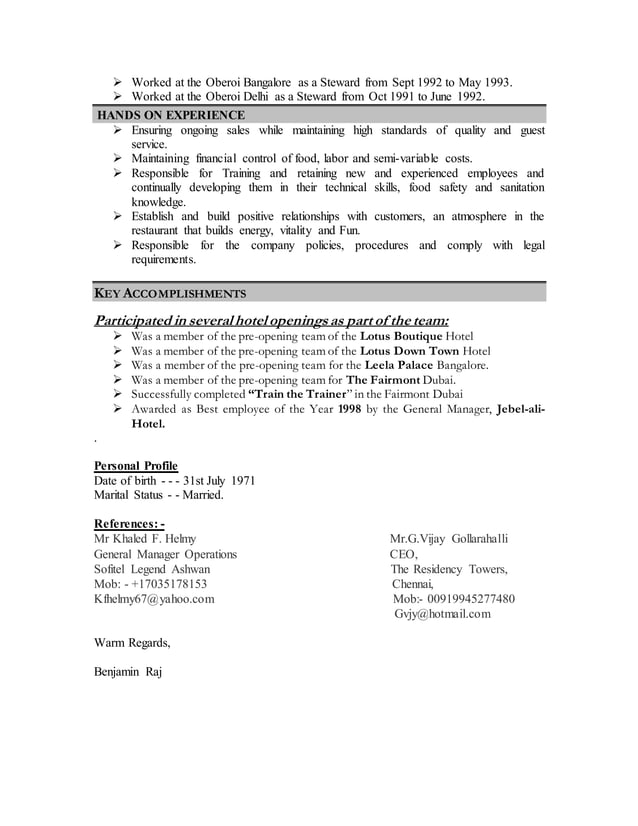 BENJAMIN RESUME | PDF