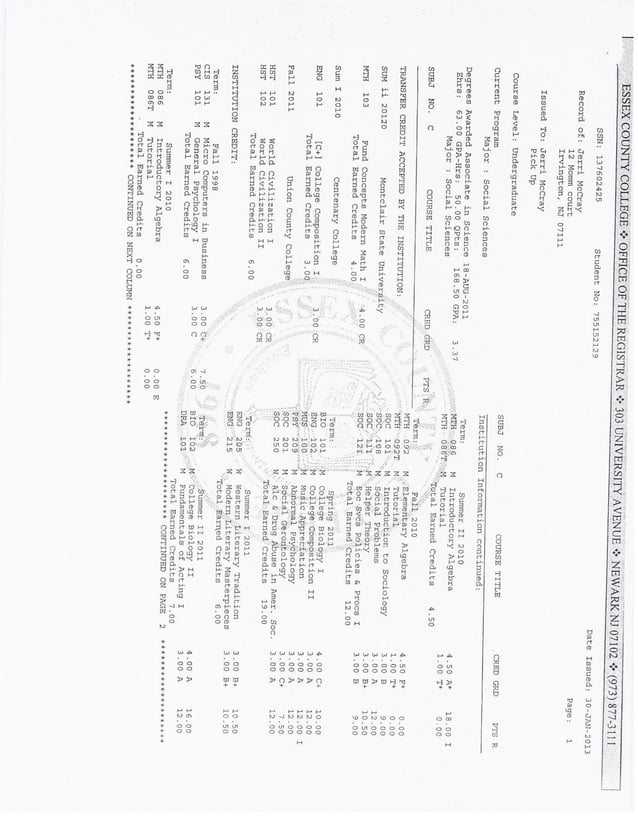 BA Transcript and Degree | PDF