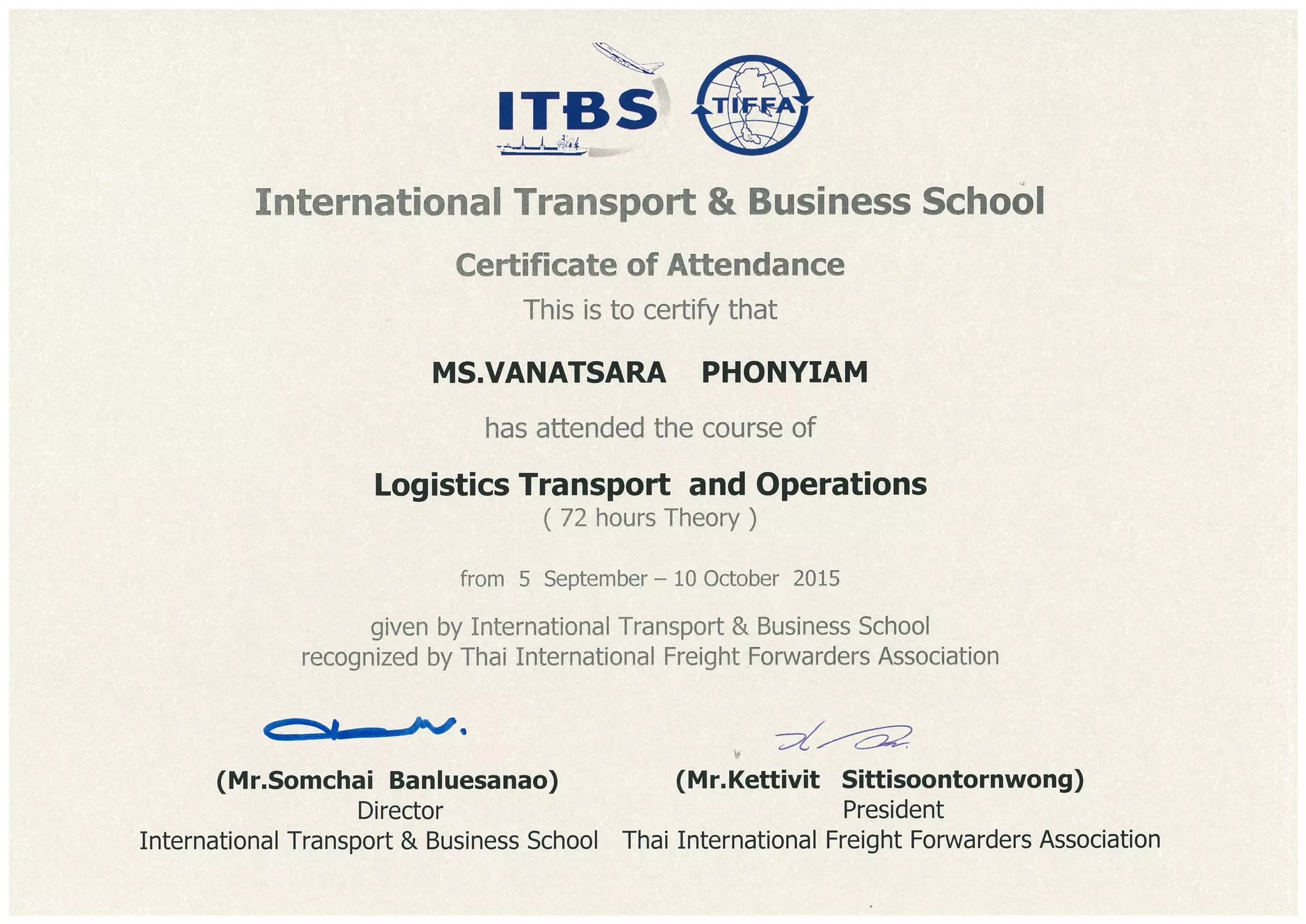 international logistic and transportation Certification | PDF