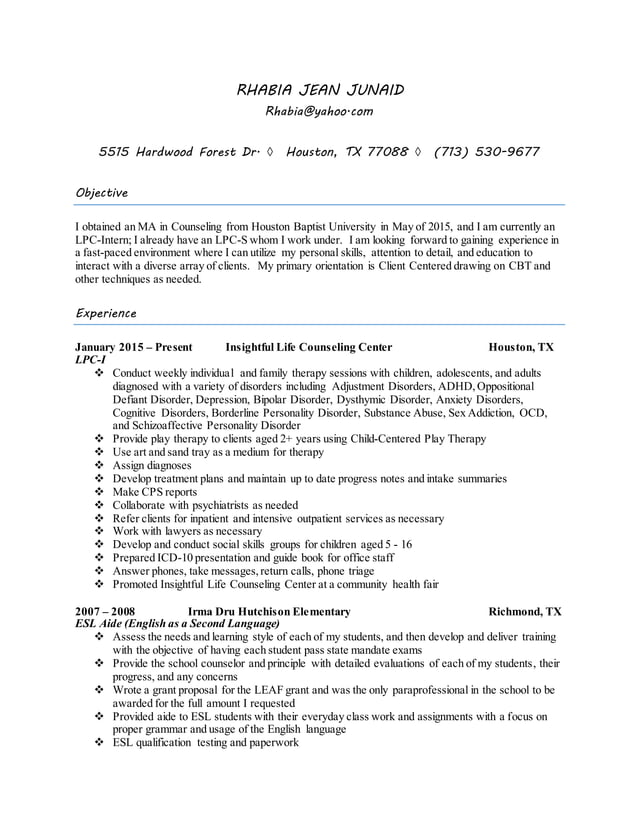 LPCI Resume | PDF