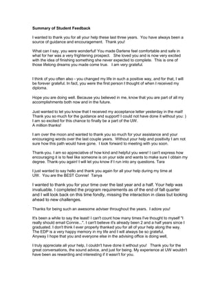 Student Feedback | DOCX