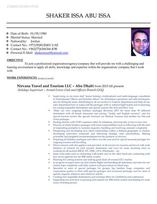 SHAKER's CV (1) | PDF