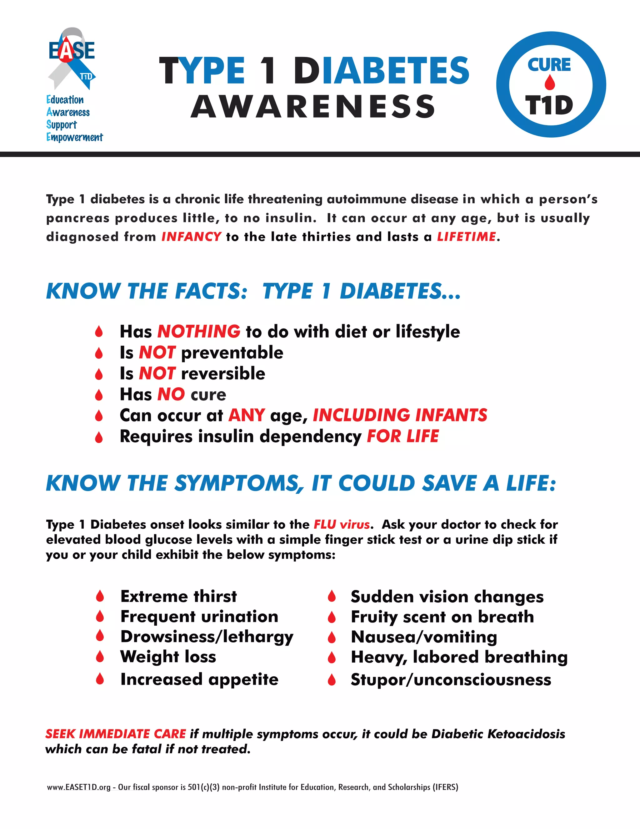 EASE T1D Awareness Flyer 2 | PDF