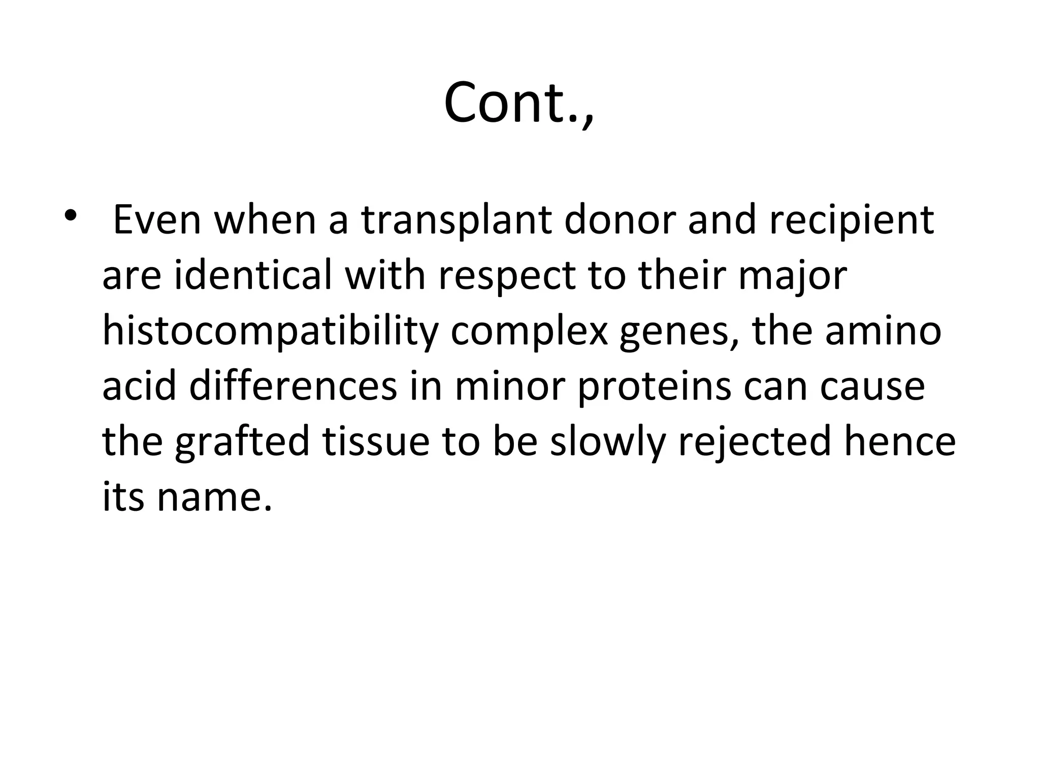 TRANSPLANTATION IMMUNOLOGY | PPT