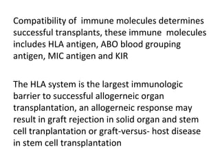 TRANSPLANTATION IMMUNOLOGY | PPT