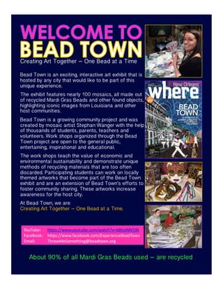Bead Town Brochure Jan 2015 | PDF | Beadwork | Arts and Crafts