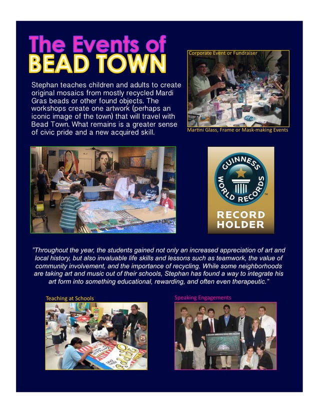 Bead Town Brochure Jan 2015 | PDF | Beadwork | Arts and Crafts