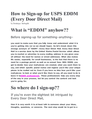 HOW TO SIGN UP FOR USPS EDDM--BLOG POST | DOCX