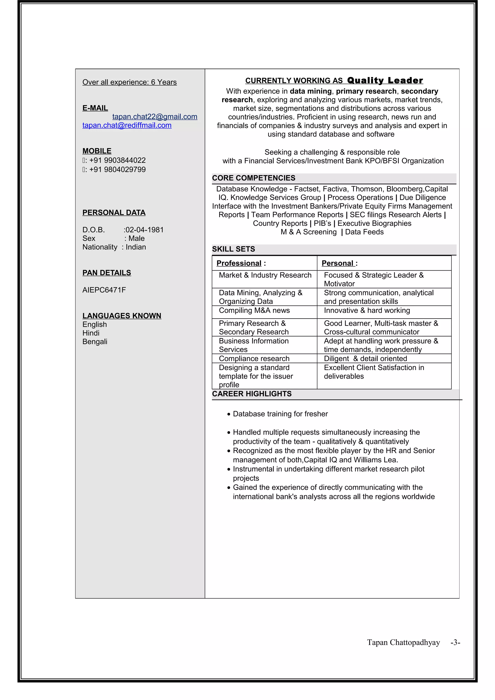 Resume 2016 | DOC