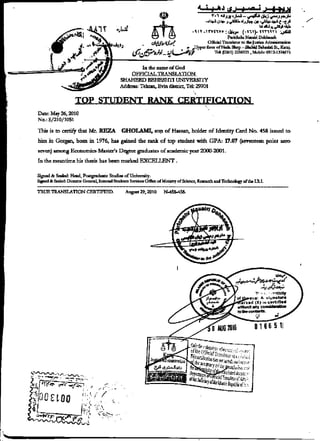 Top rank certificate | PDF