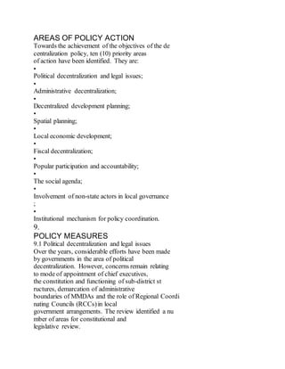 decentralization policy framwork | DOCX
