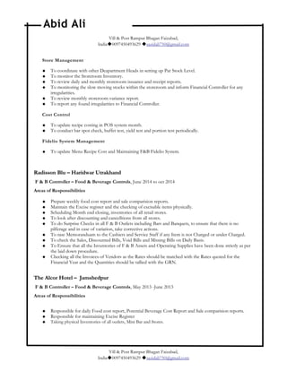 abid resume | DOC