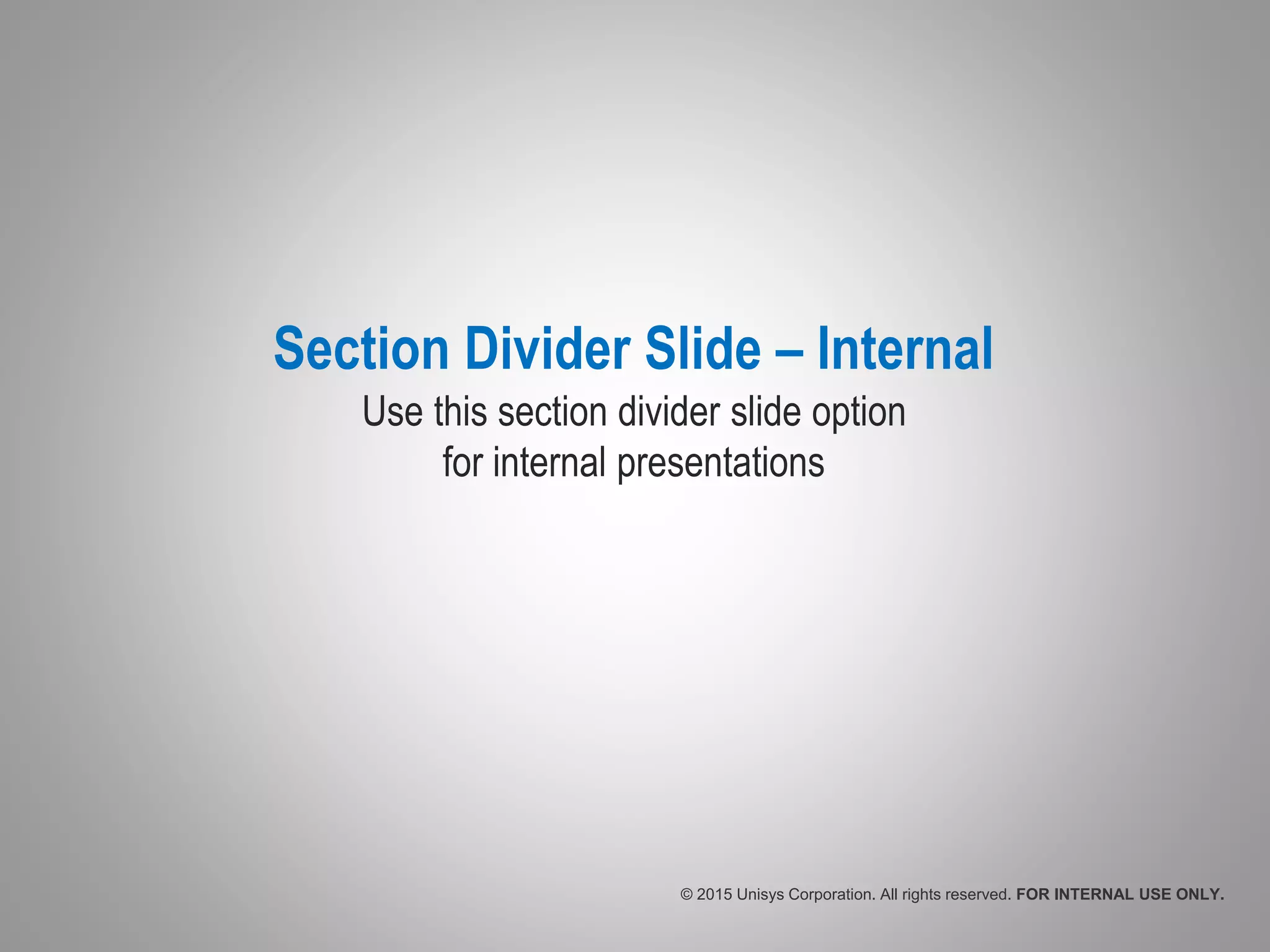 Unisys PowerPoint Templates Redesign | PPTX