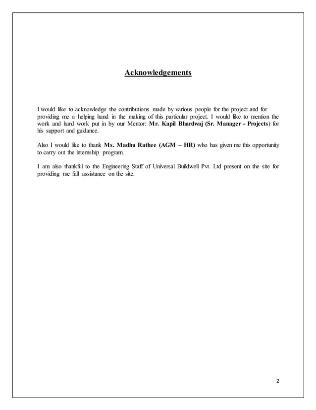 AN INTERNSHIP REPORT ON RESIDENTIAL BUILDING CONSTRUCTION | PDF