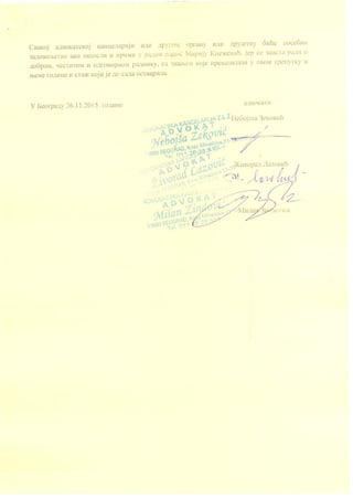 Preporuka Zajedničke advokatske kancelarije | PDF