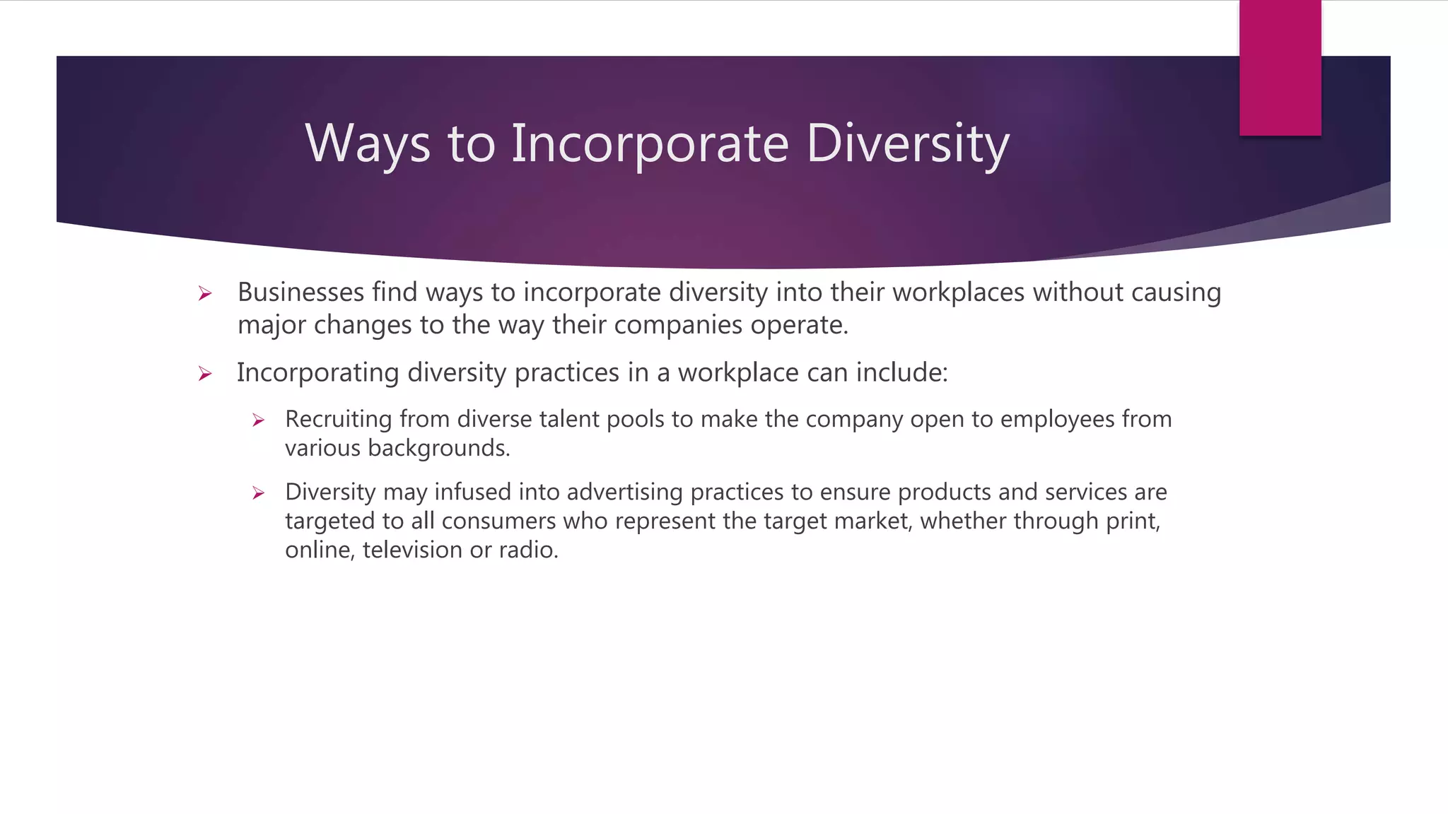 Diversity in the Workplace for IST 335 | PPTX
