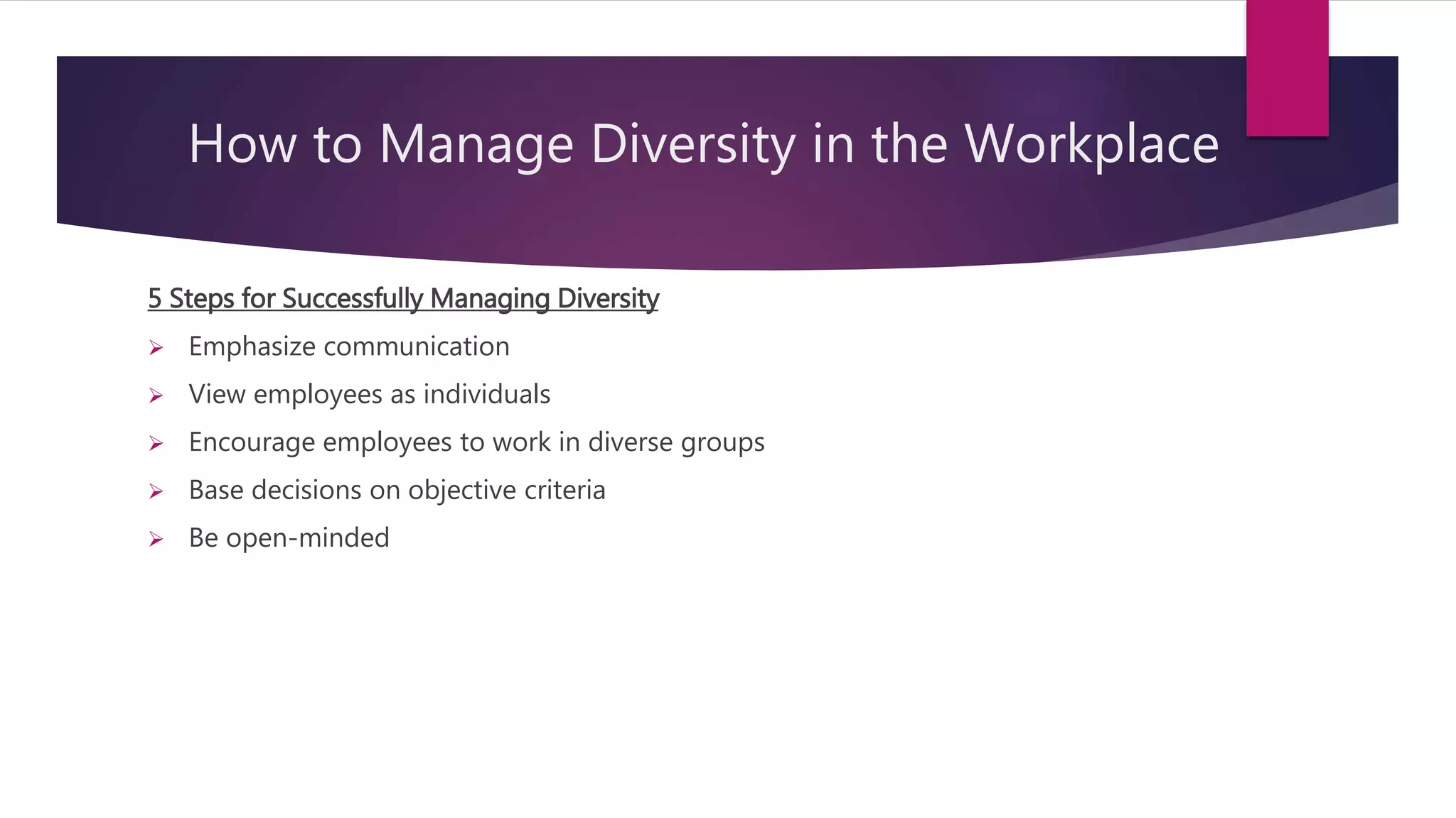 Diversity in the Workplace for IST 335 | PPTX