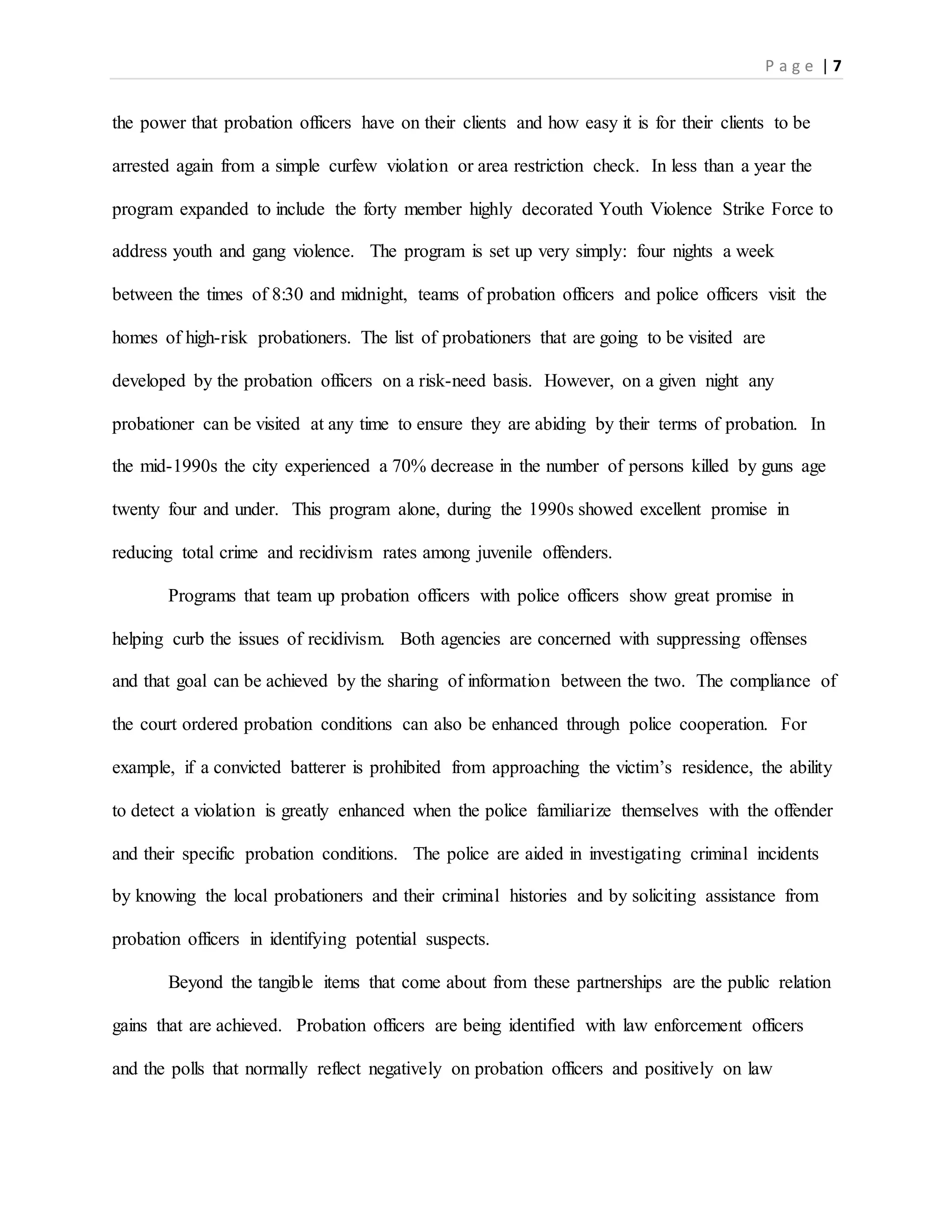 Police Probation Partnerships | DOCX