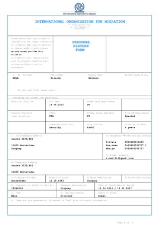 IOM History profile | PDF