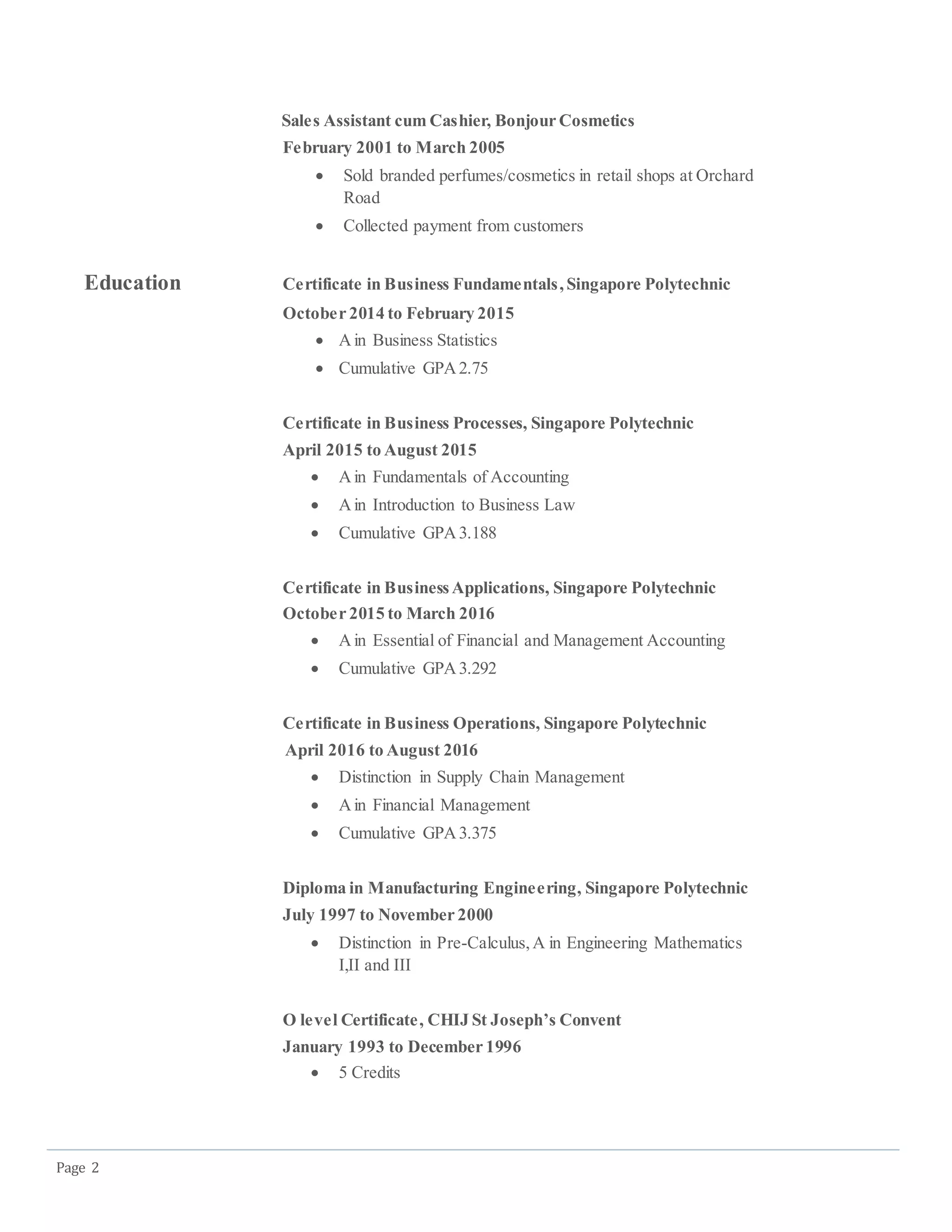 LEE WAN TENG RESUMES | DOCX