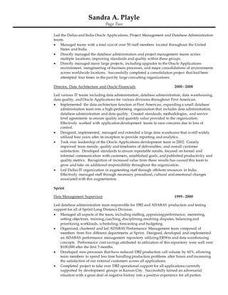 Resume - Sandra Playle | DOCX