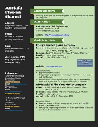 Mustafa - Resume | PDF