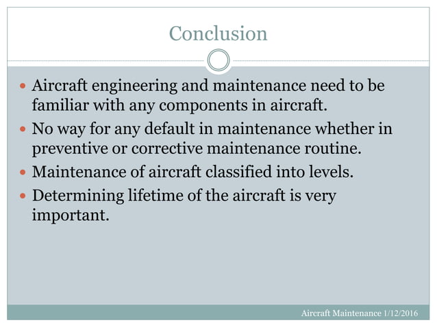 Aircraft Maintenance | PPTX