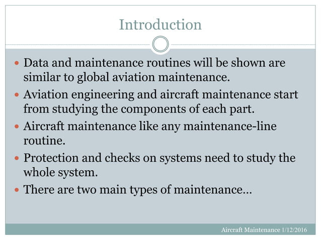 Aircraft Maintenance | PPTX
