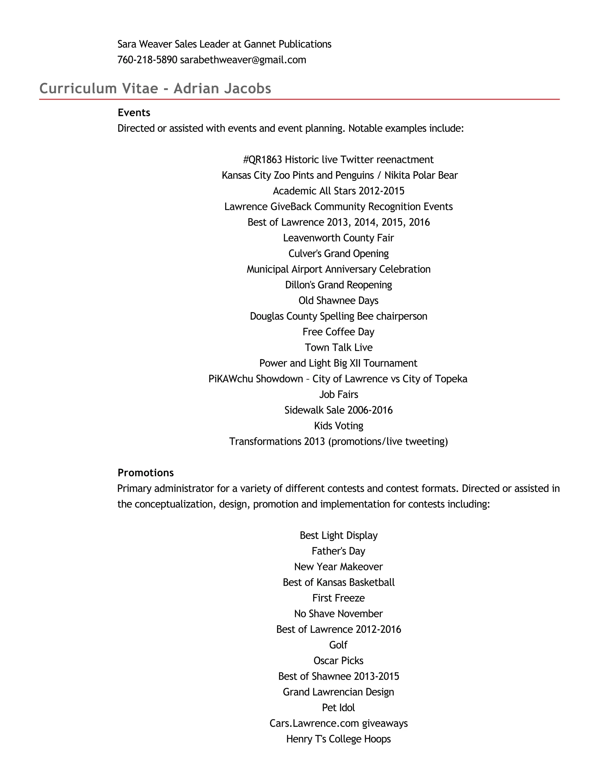 Adrian Jacobs Resume 2016 | PDF