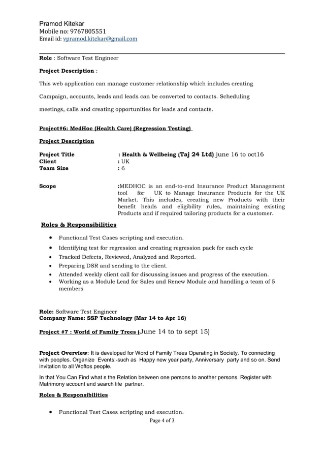 Pramod_CV_2.6 yrs exp | PDF