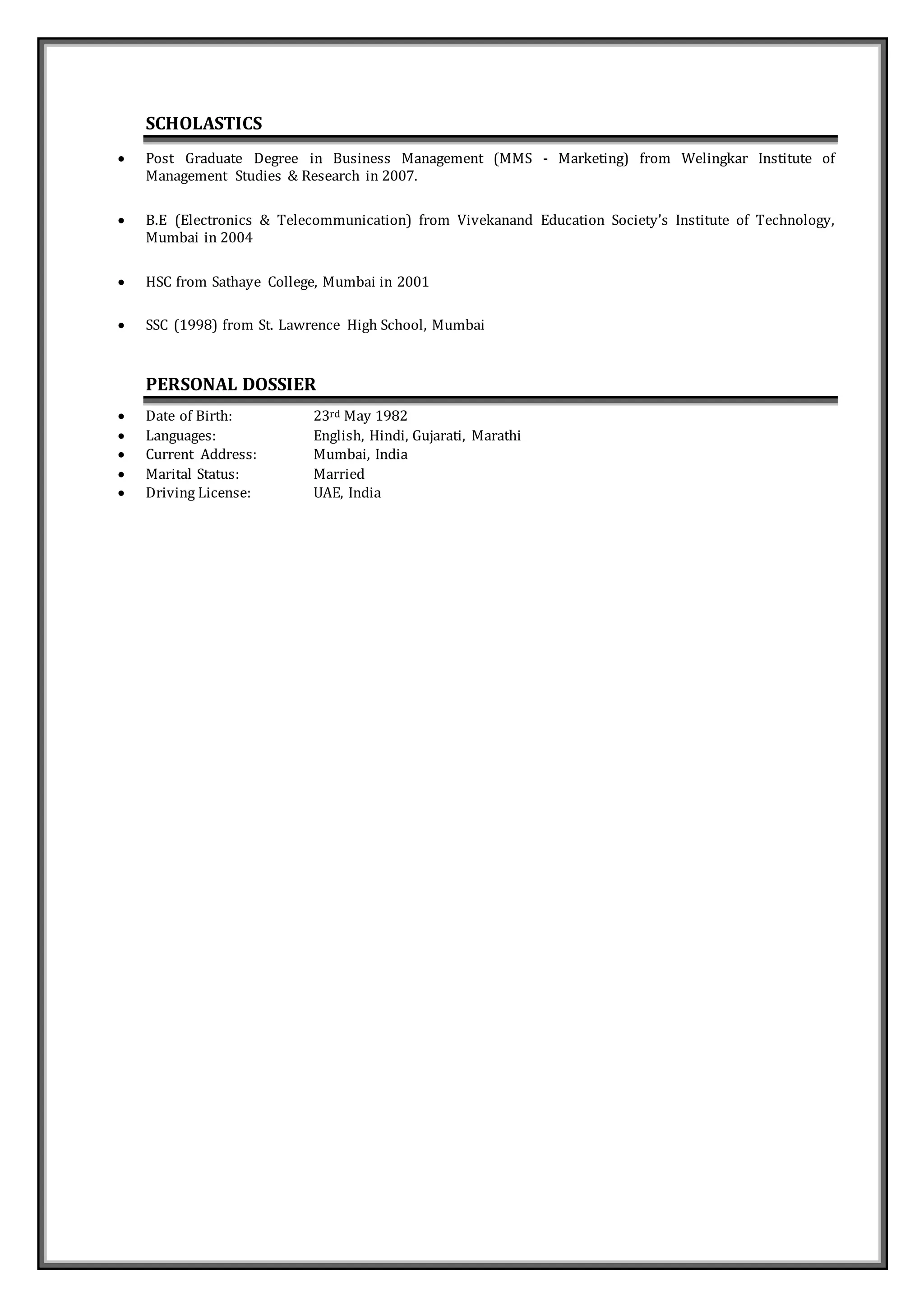 Curriculum Vitae-Kajal Sheth | PDF