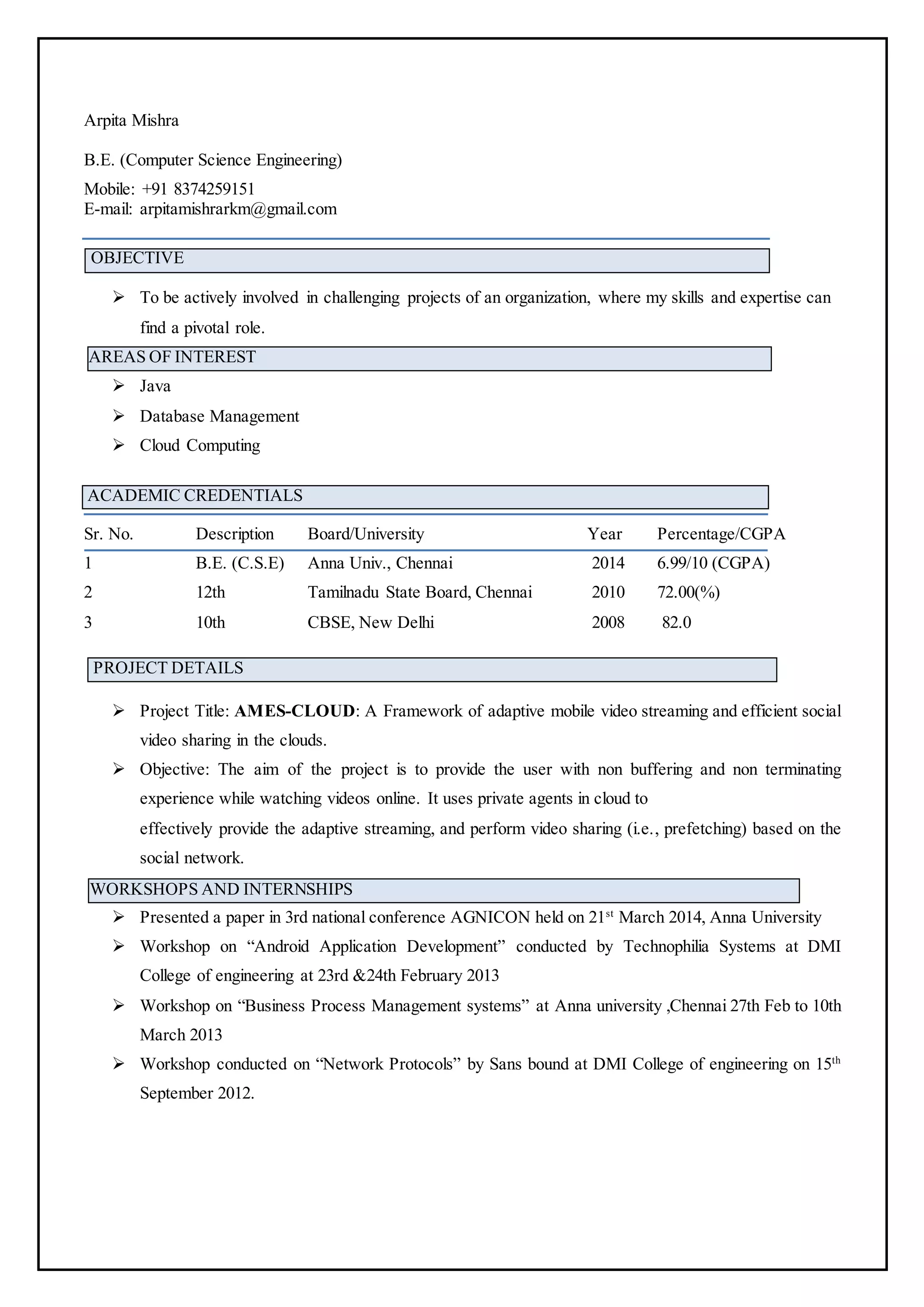 Arpita Resume | DOCX