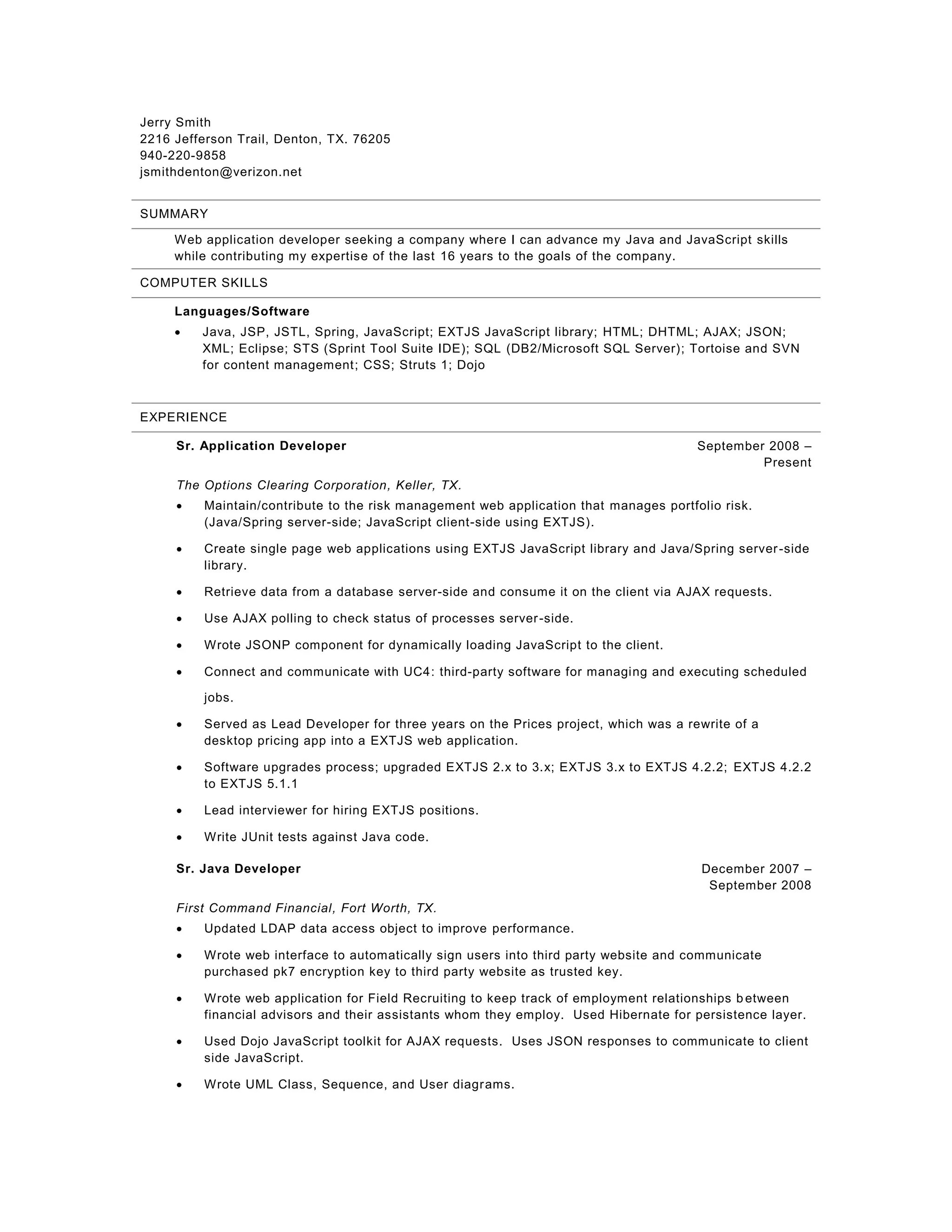 Jerry Smith Resume - 2016 | PDF