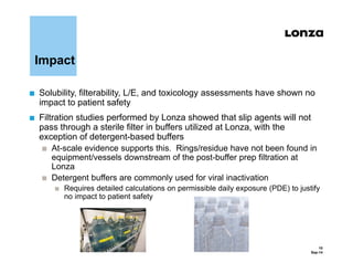 2014 CIP Summit - Lonza - Buffer Rings | PDF
