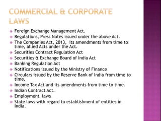 Commercial & Corporate Laws | PPT
