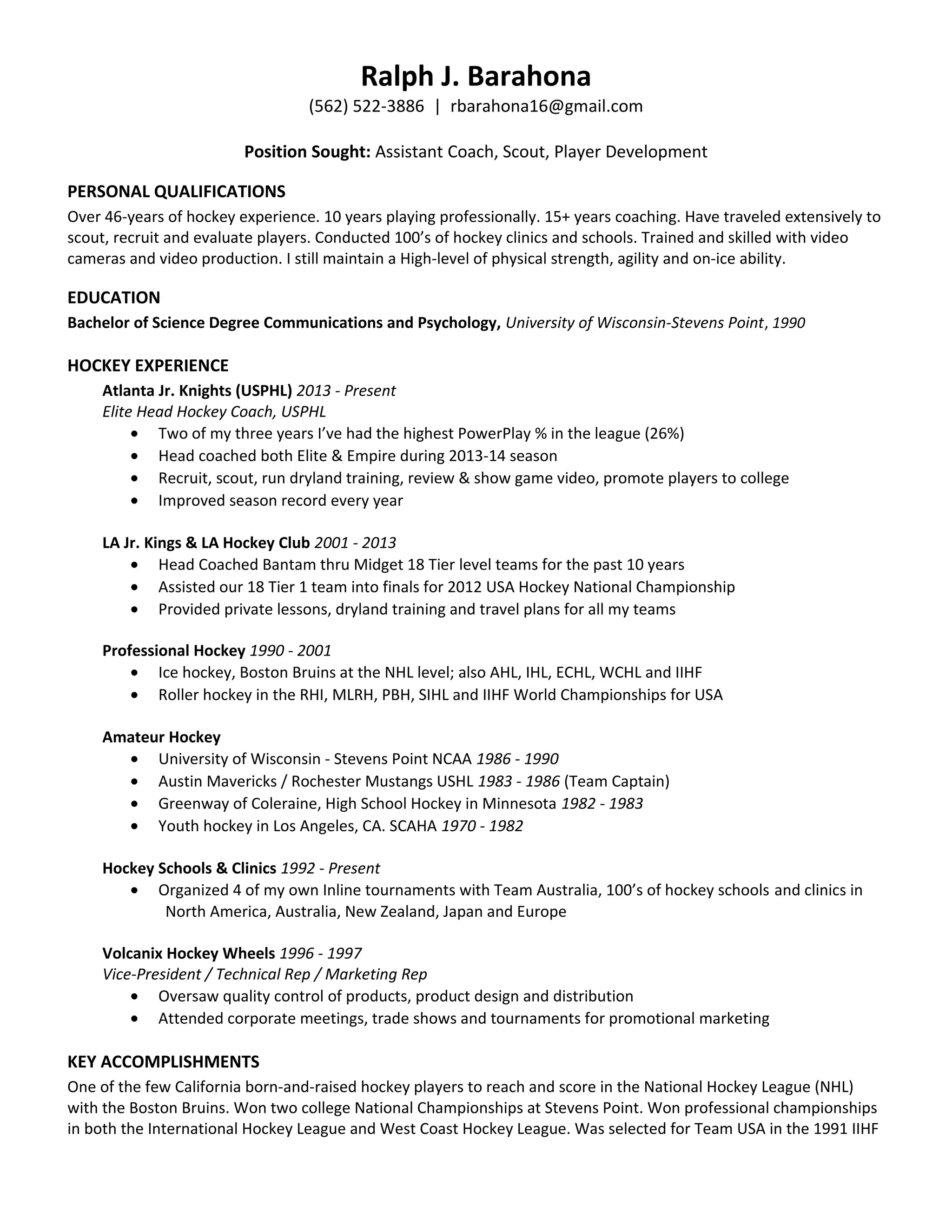 Ralphs Resume | DOC