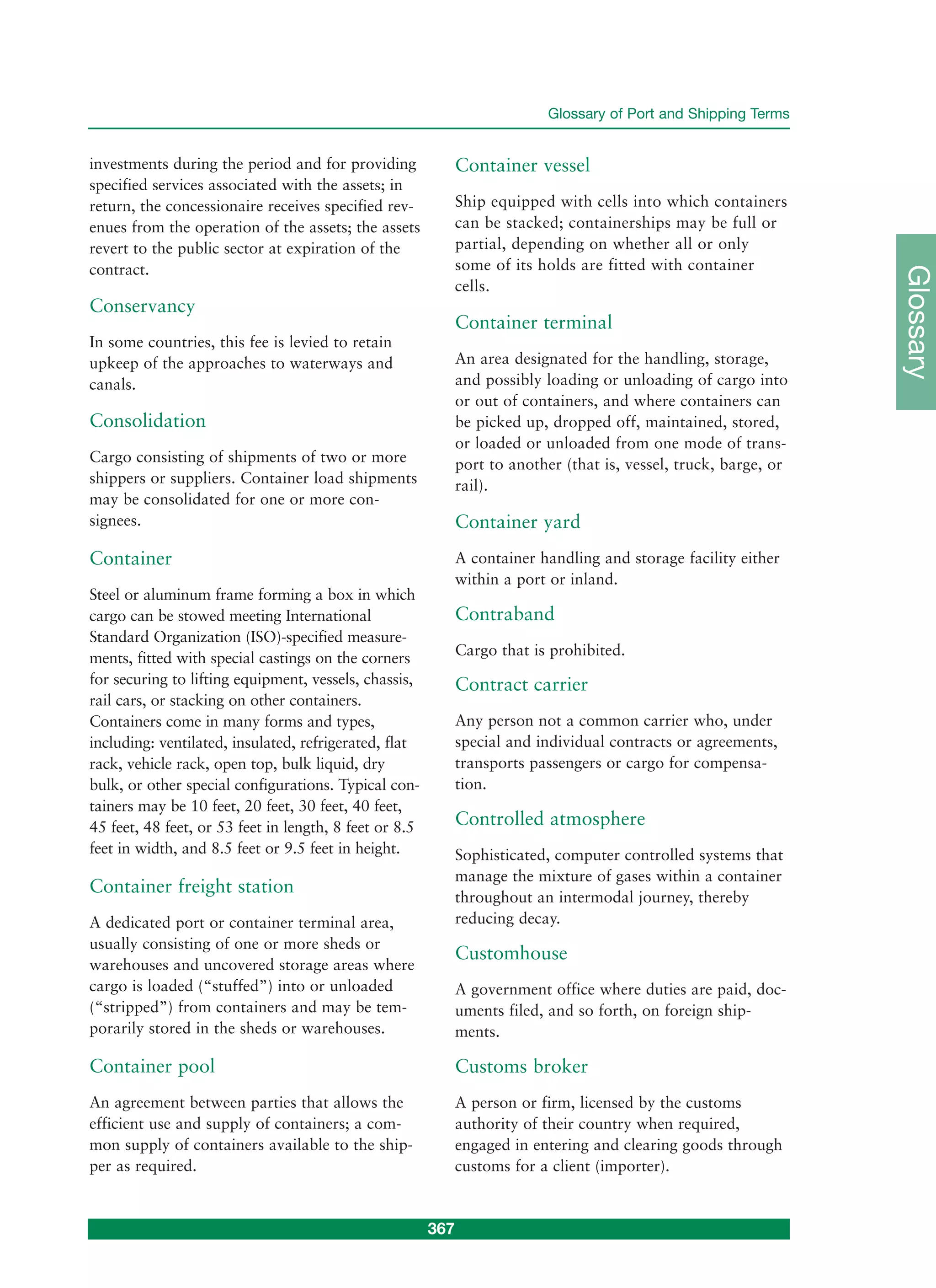 Glossary of Port and Shipping Terms | PDF