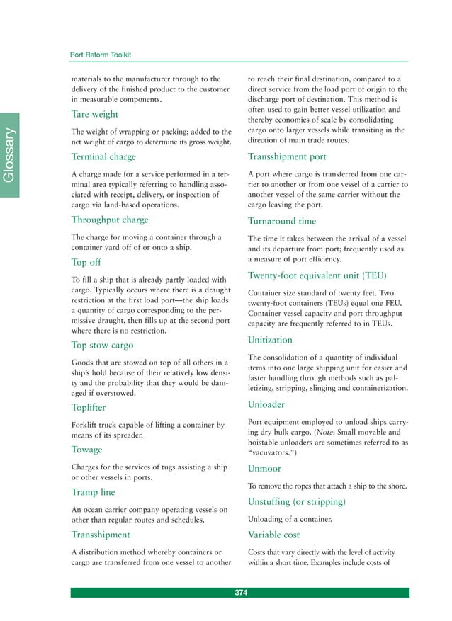 Glossary of Port and Shipping Terms | PDF | Cruises | Travel Type